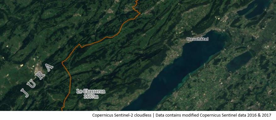 Travelling the SURPRISE cities from space – Neuchâtel – SURPRISE